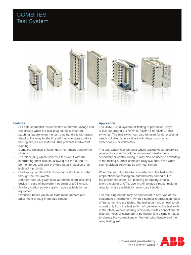 ABB Relay Test Block-Proposal PDF | PDF