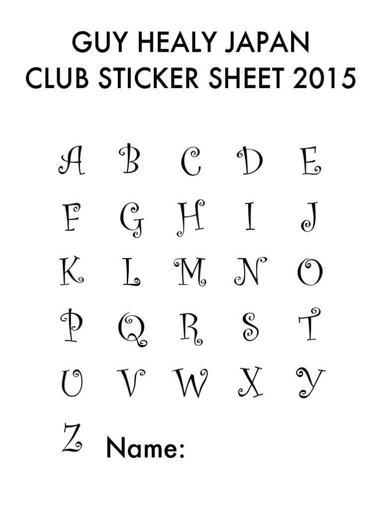 Sticker Sheet | PDF