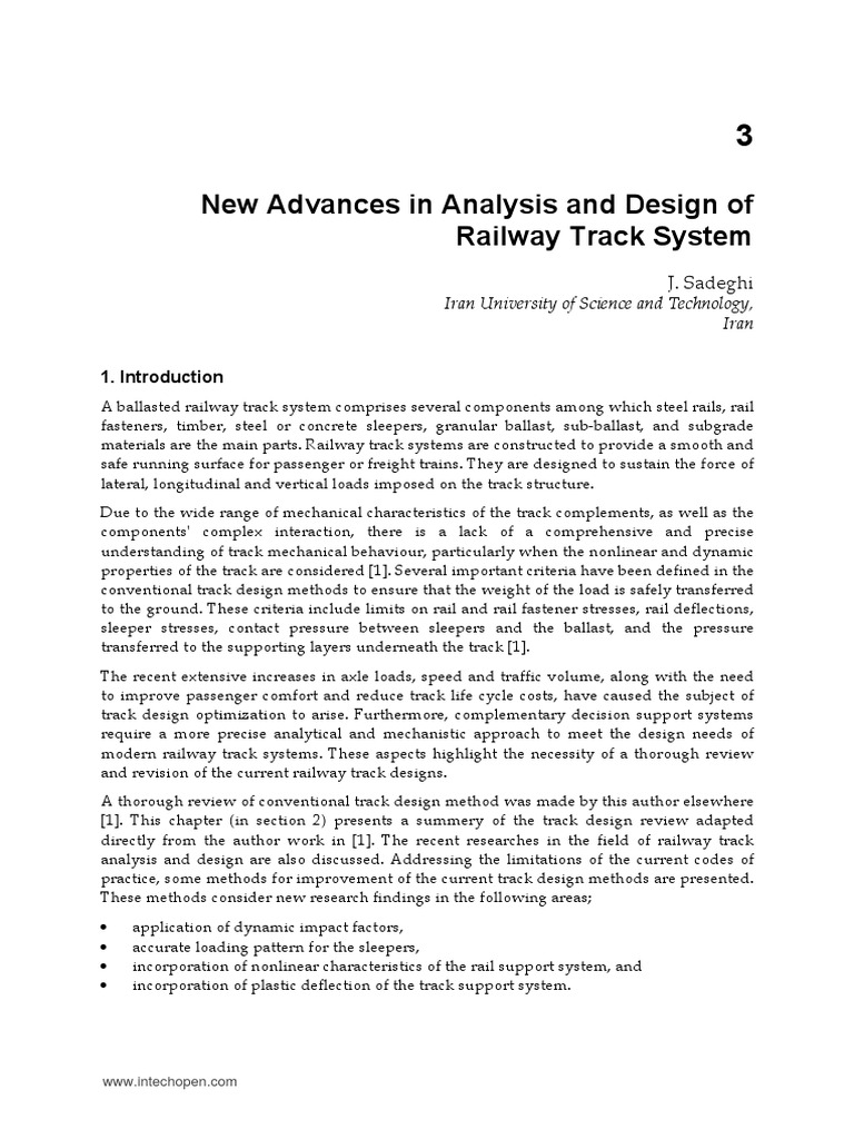Railway Design Iran | PDF | Track (Rail Transport) | Bending