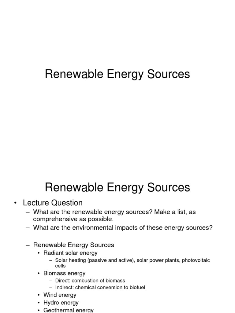 Renewable Energy Sources | PDF | Hydrogen Economy | Battery (Electricity)