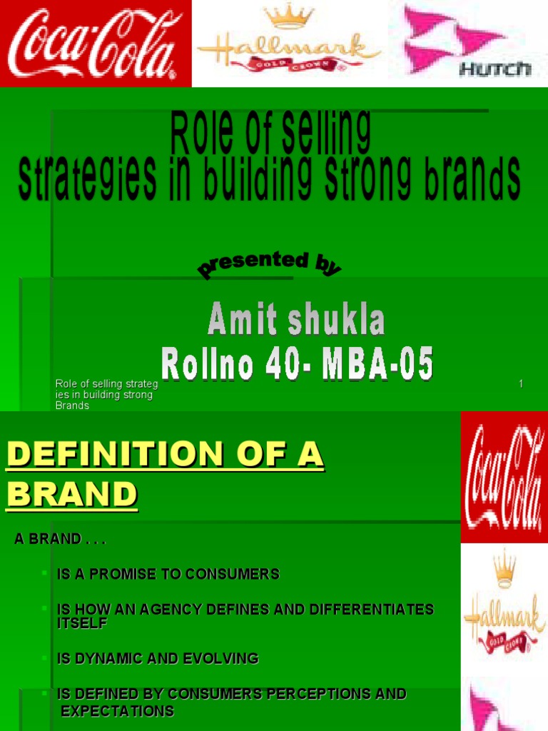 Definition of A Brand | PDF | Brand | Sales