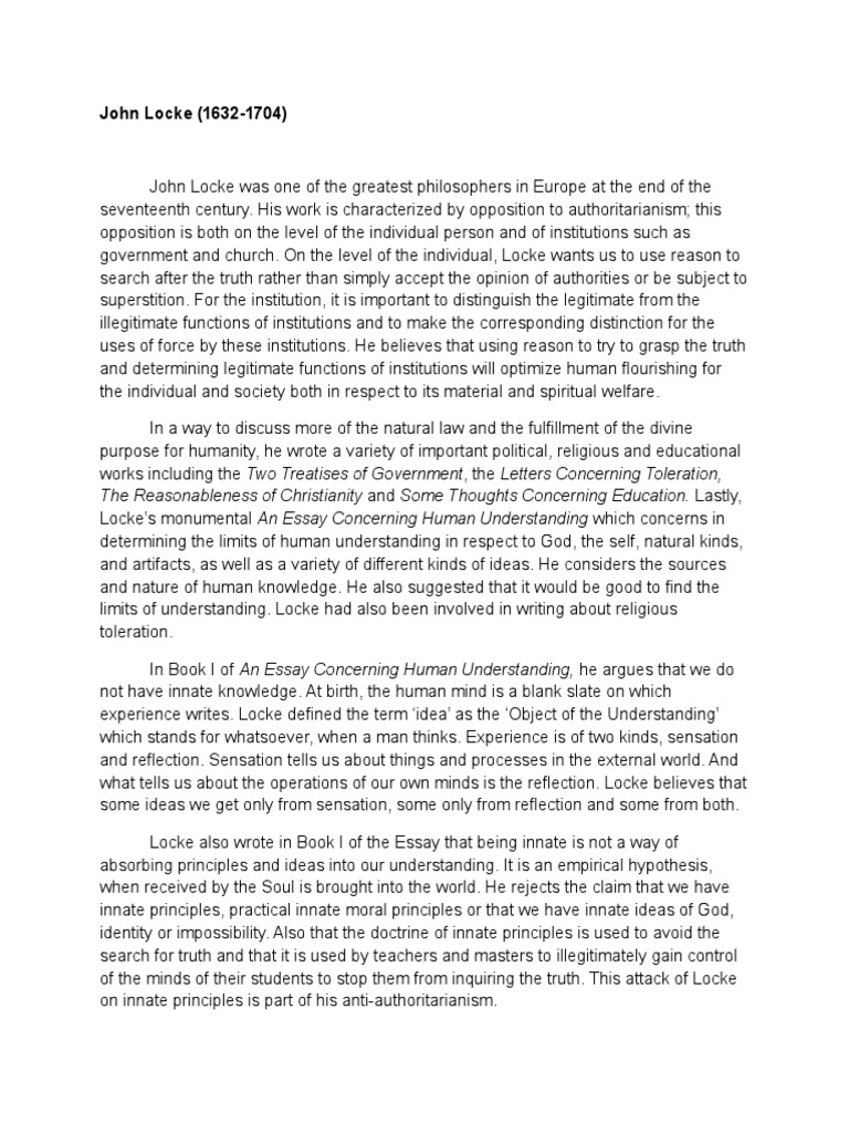 John Locke | PDF | John Locke | Idea