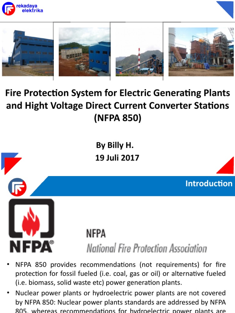 Fire Protection System NFPA 850 Presentation | PDF | Firefighting ...