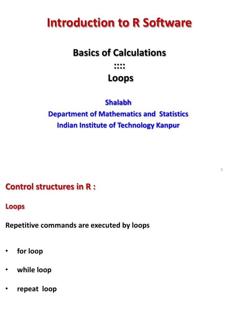 RCourse Lecture8 Calculations | PDF | Technology & Engineering
