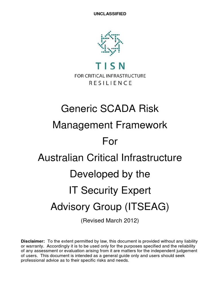 SCADA Generic Risk Management Framework | PDF