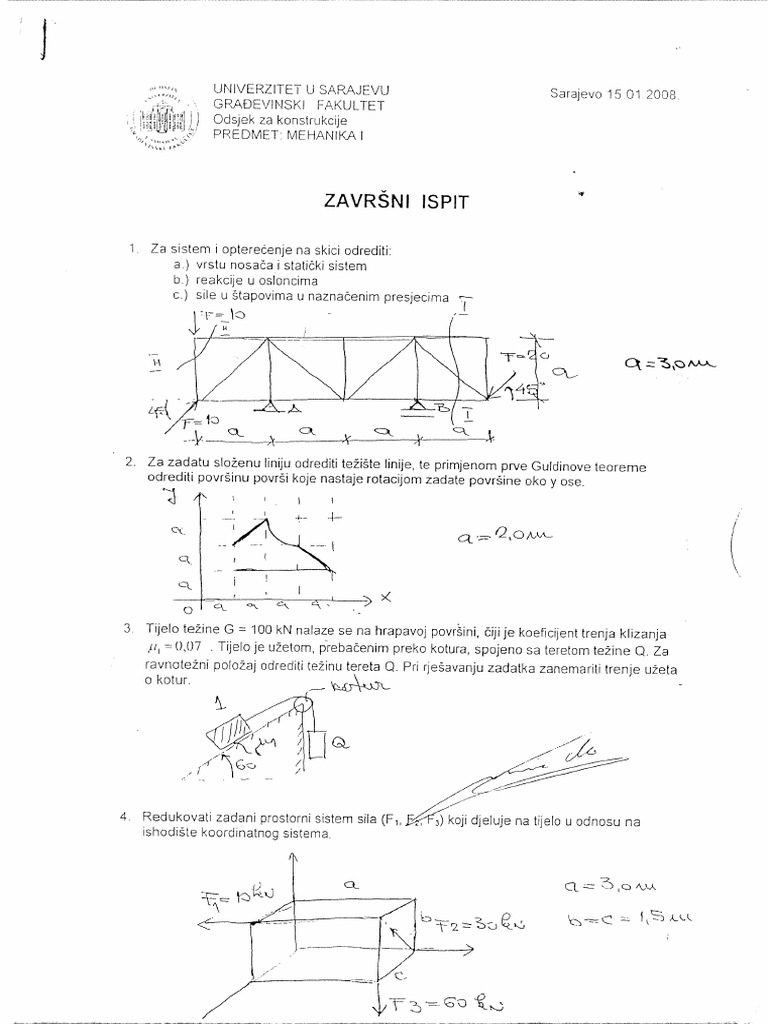 Mehanika 1 | PDF