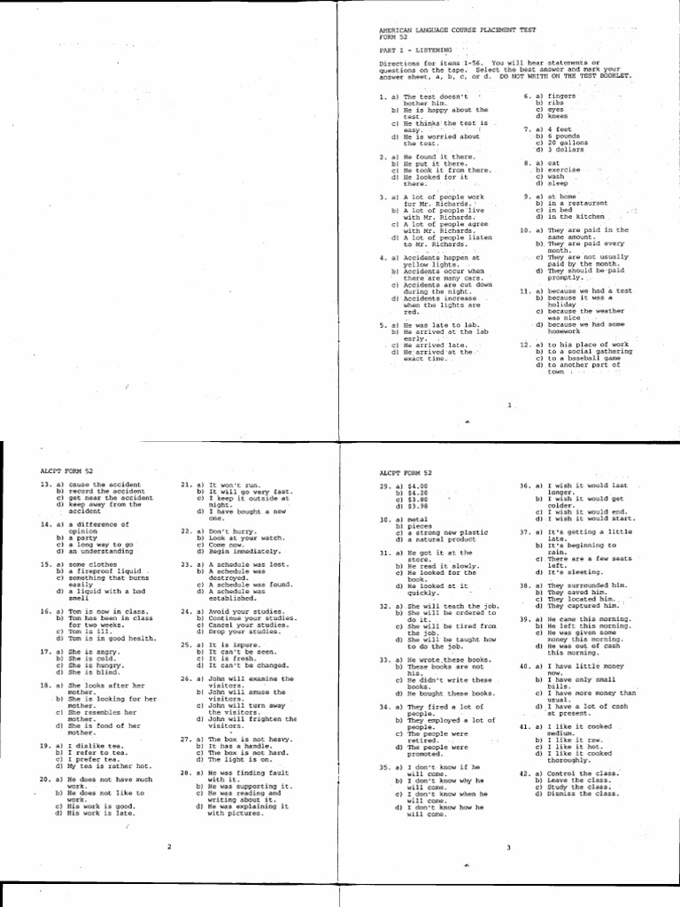 Alcpt Form 52 PDF | PDF