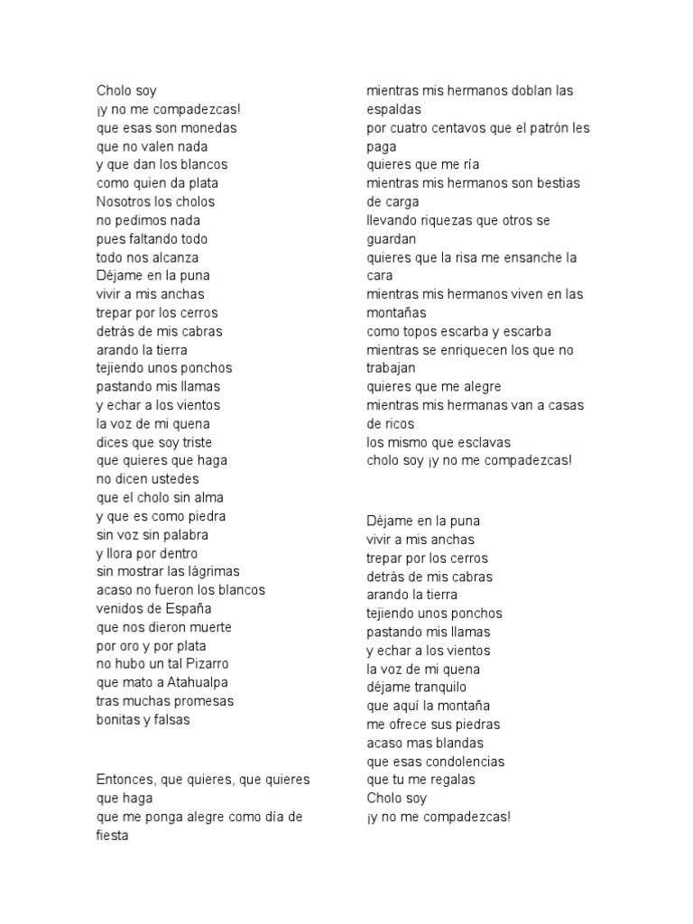 Cholo Soy | PDF