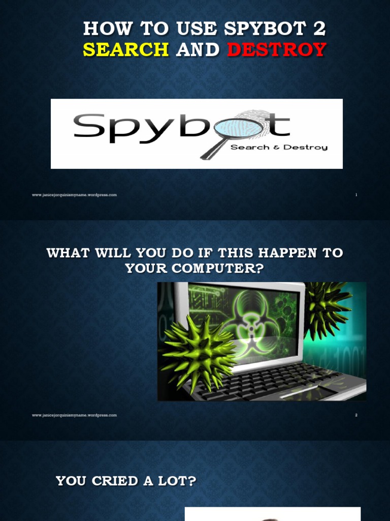 How To Use Spybot | PDF | Malware | System Software