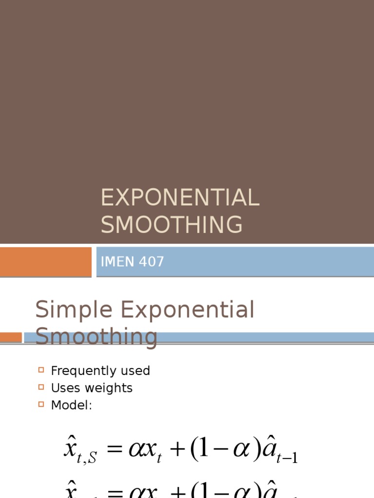 Exponential Smoothing | PDF | Forecasting | Conceptual Model