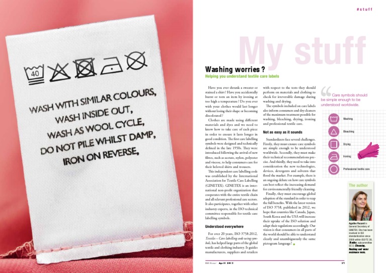 Textile Care Labels Explained | PDF | International Organization For ...