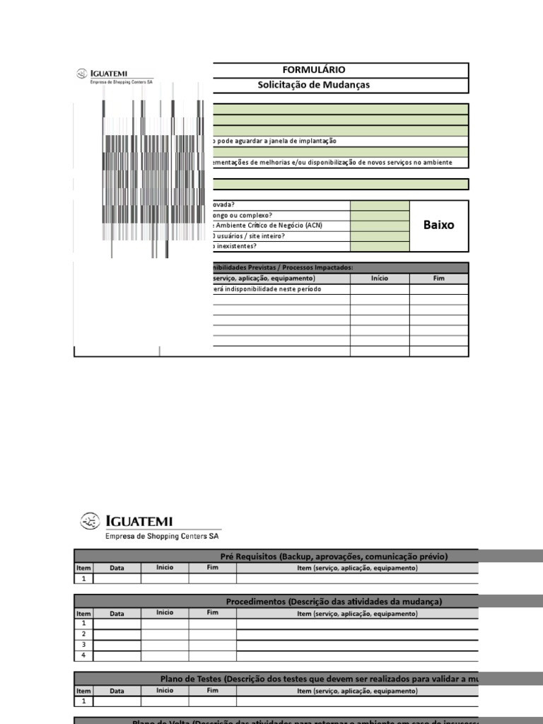 Gmud - Modelo | PDF | Informática | Business