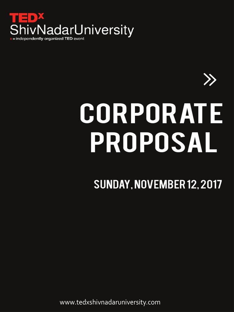 Sponsorship Brochure TEDx | PDF