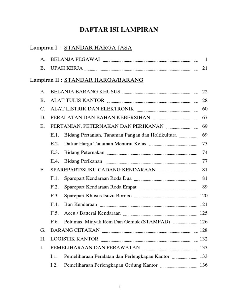 Standar Satuan Harga 2015 PDF | PDF