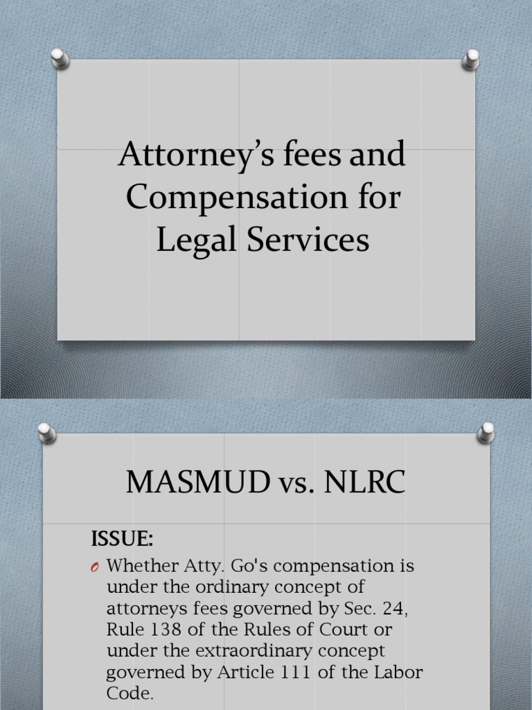 Masmud vs. NLRC | PDF | Attorney's Fee | Lawyer