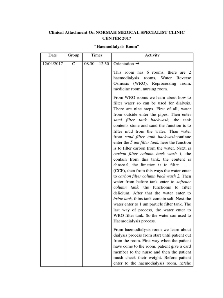 Clinical Attachment On Normah Medical Specialist Clinic CENTER 2017 ...