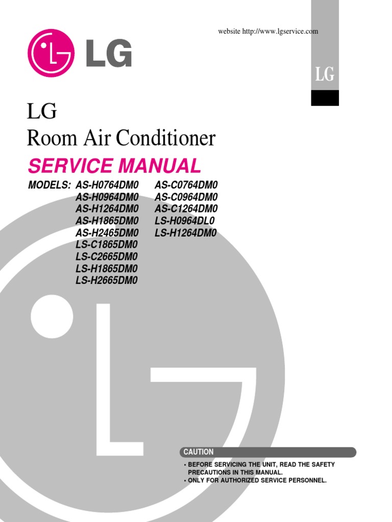 LG Split Type Air Conditioner Complete Service Manual PDF | PDF
