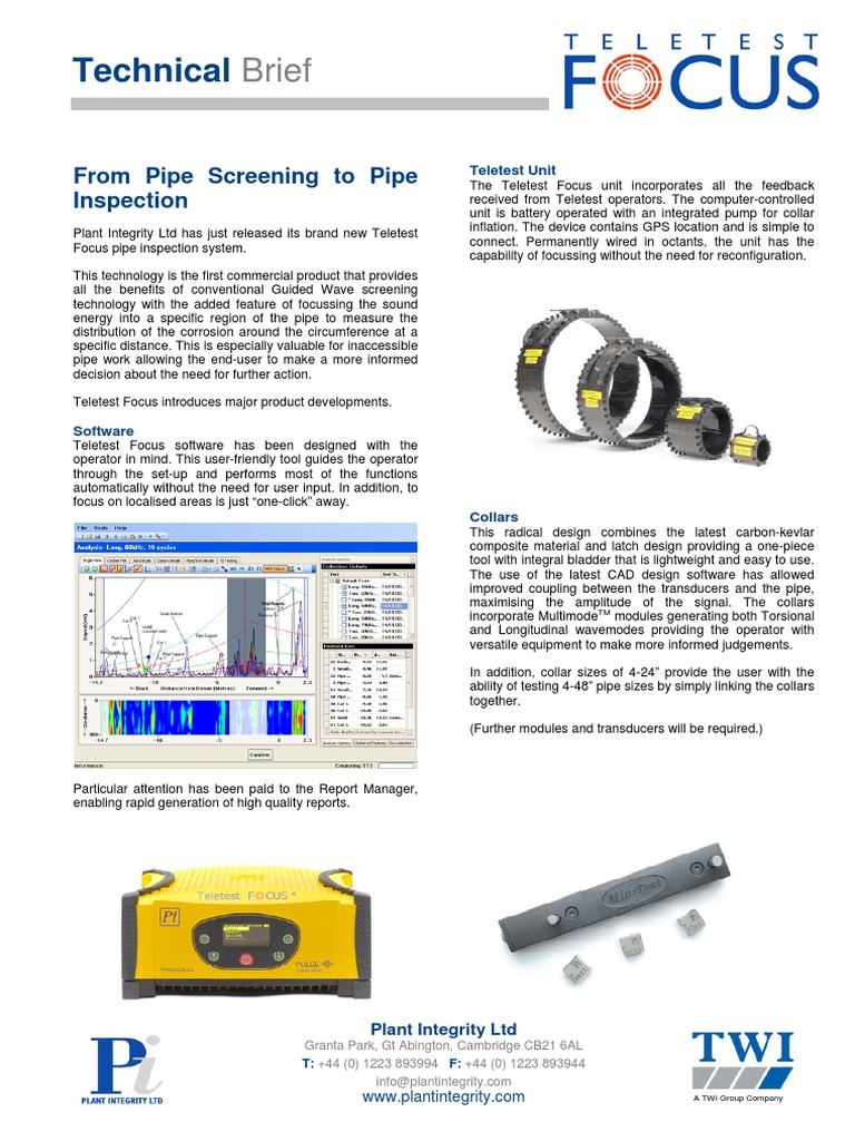 Plant Integrity Case Study Teletest Focus System | PDF | Computer Aided ...