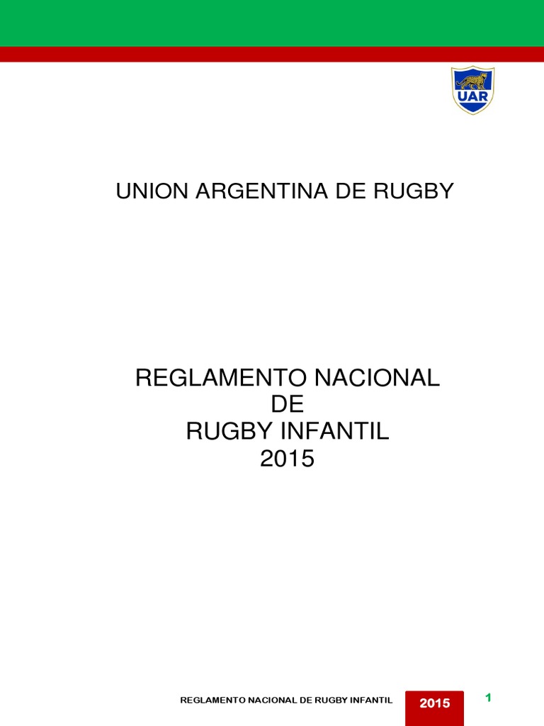Reglamento Nacional de Rugby Infantil 2015 | PDF | Fútbol rugby | Equipos