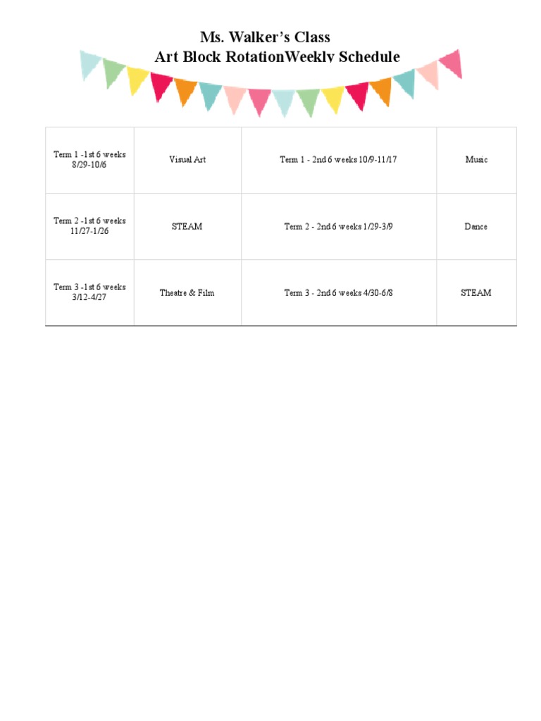 Art Schedule PDF | PDF