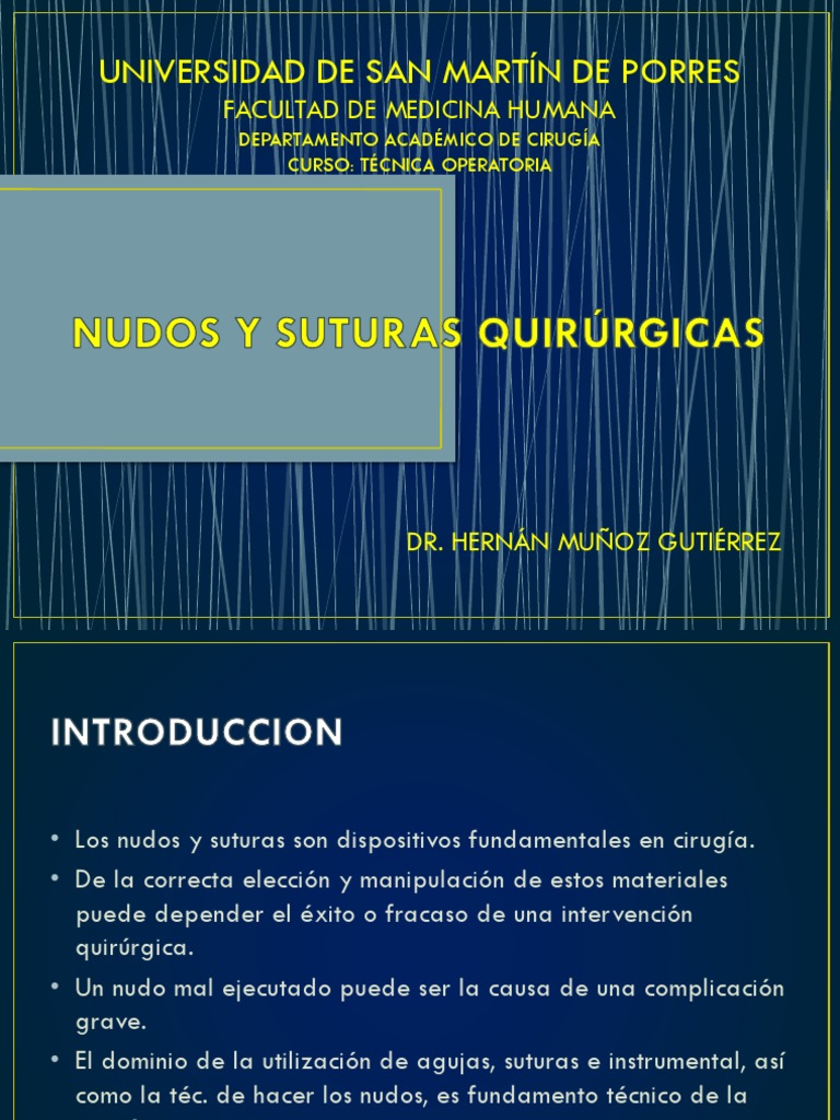 Nudos y Suturas Quirúrgicas 2016 | PDF | Sutura Quirúrgica | Nudo