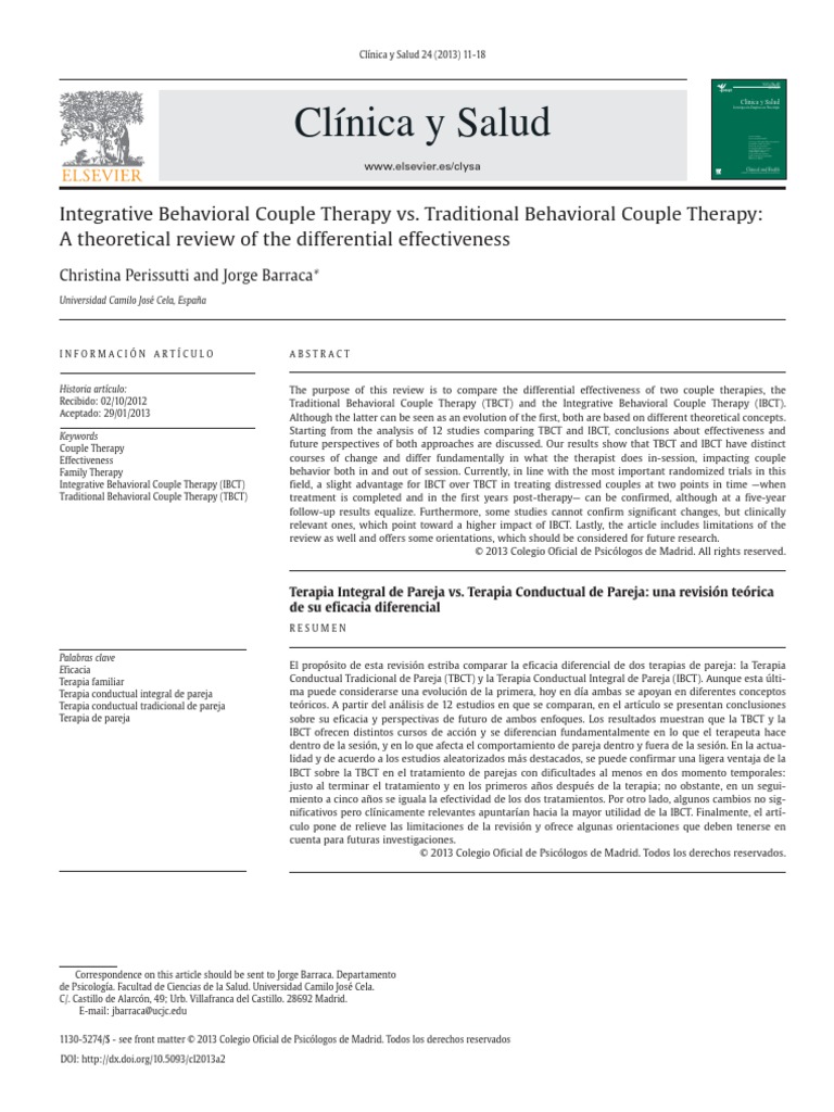 Arti Ibct Vs TBCT | PDF | Infidelity | Psychotherapy