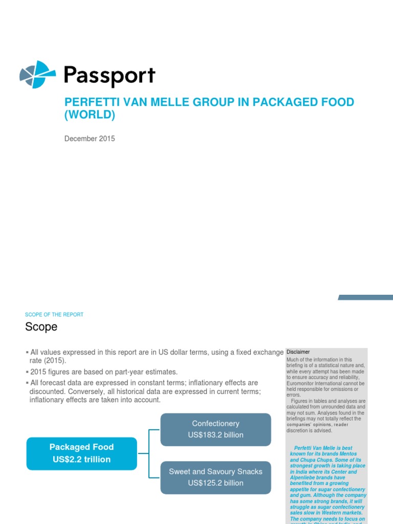 Perfetti Van Melle Group in Packaged Food (World) | PDF | Confectionery ...