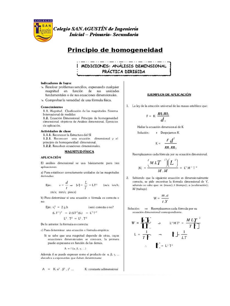 Principio de Homogeneidad | PDF