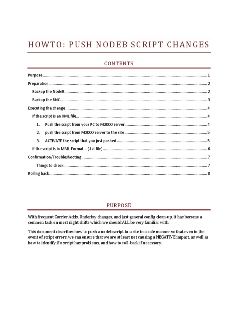 NodeB - How To Push Script Changes Huawei | PDF | Computer File | File ...