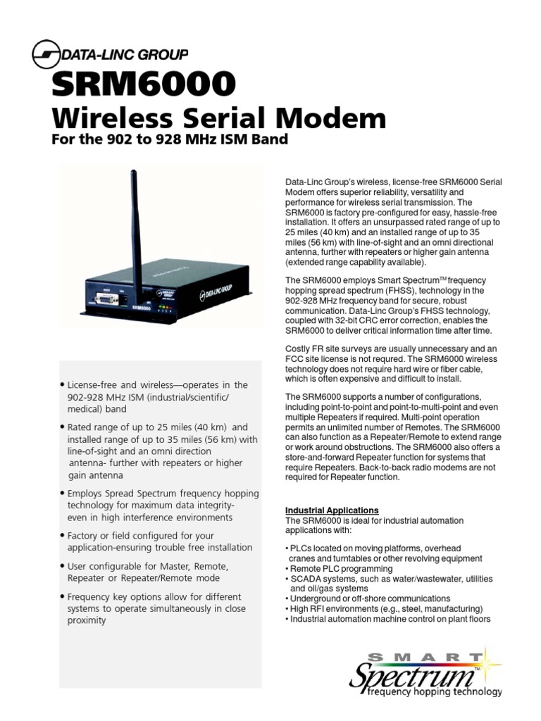 SRM 6000 | PDF | Wireless | Antenna (Radio)