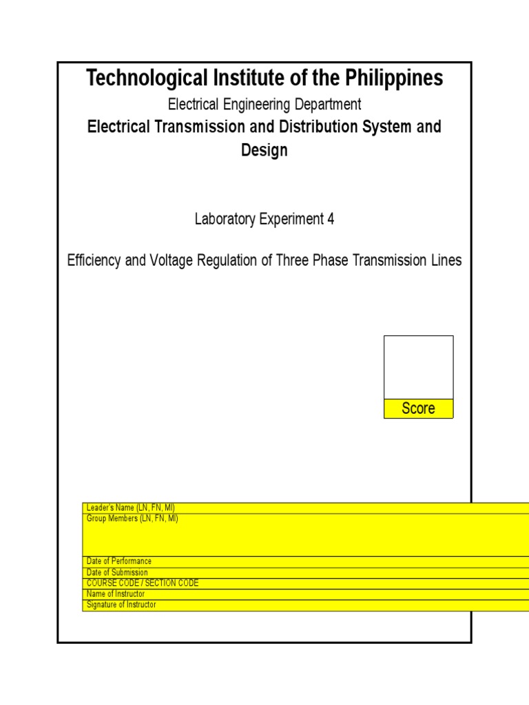 Laboratory Experiment 4 | PDF | Electric Power Transmission | Series ...
