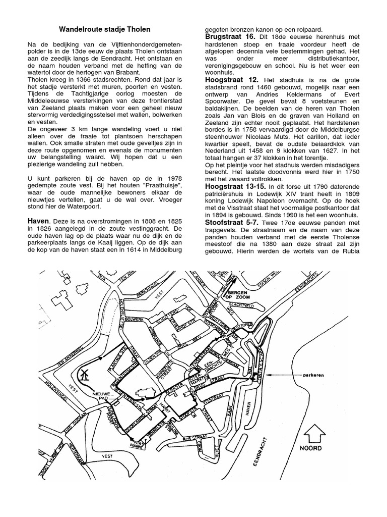 Wandelroute Tholen Stad PDF | PDF