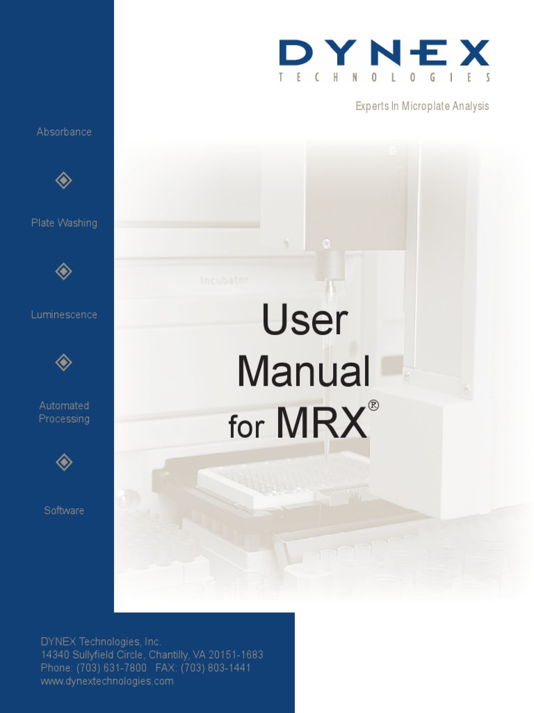 DYNEX-MRX II Reader User Manual PDF | PDF