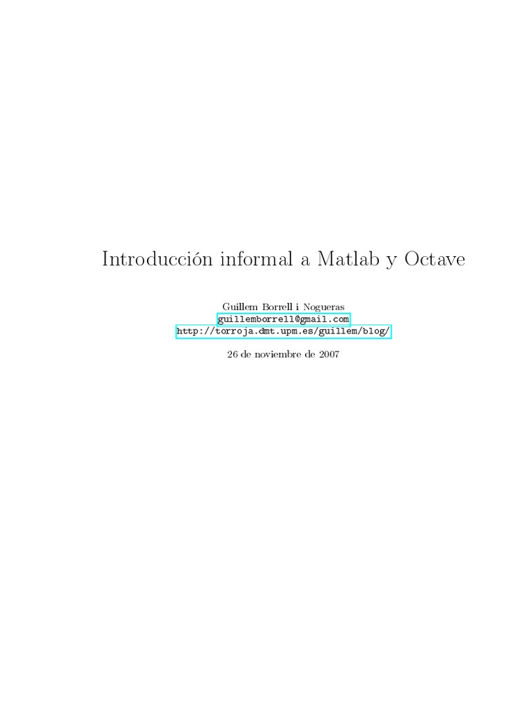 Curso MATLAB | PDF | Interfaz de línea de comando | Matlab