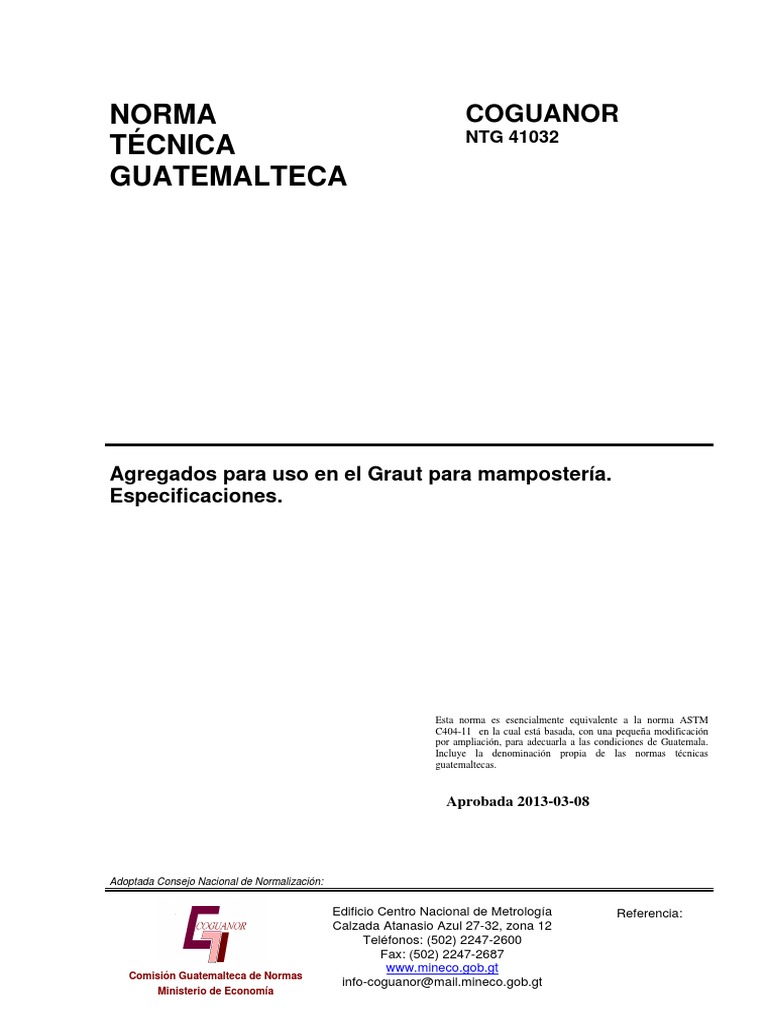 Norma NTG 41032 Astm c404-11 PDF | PDF