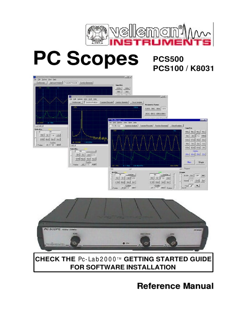 Usermanual pcs100 pcs500 k8031 Uk PDF | PDF | Sampling (Signal ...