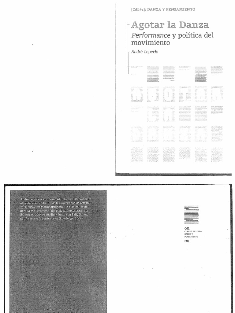 Agotar La Danza. Lepecki Completo C2S3 | PDF Agotar La Danza. Lepecki Completo C2S3 | PDF