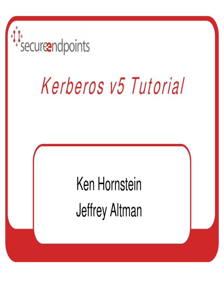 Kerberos Tutorial | PDF | Password | Key (Cryptography)