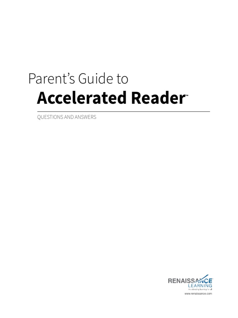 Parent's Guide To: Accelerated Reader | PDF | Learning Methods | Teaching