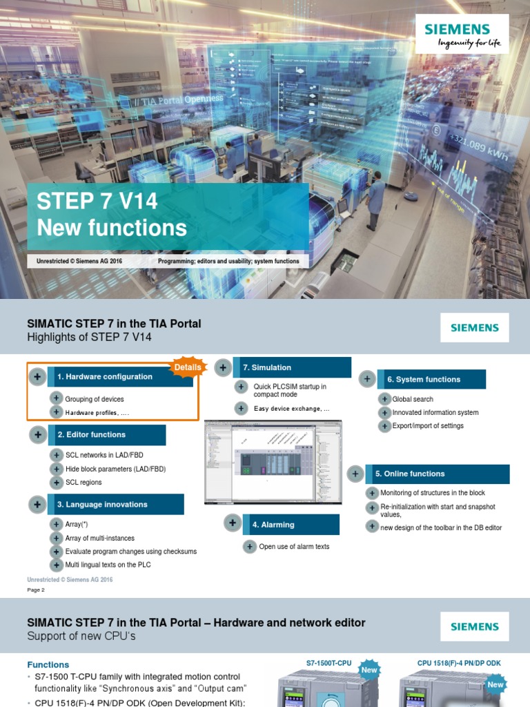 STEP 7 V14 New Functions PDF | PDF | Computer Network | Subroutine