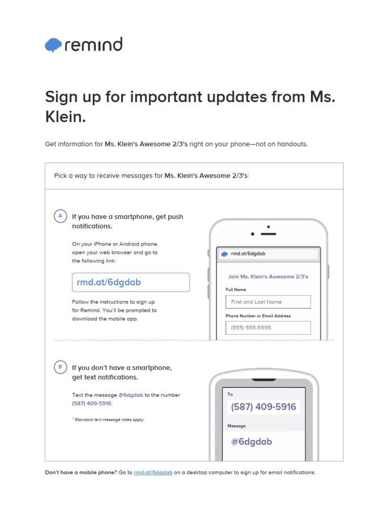 Remind 101 Invite | PDF