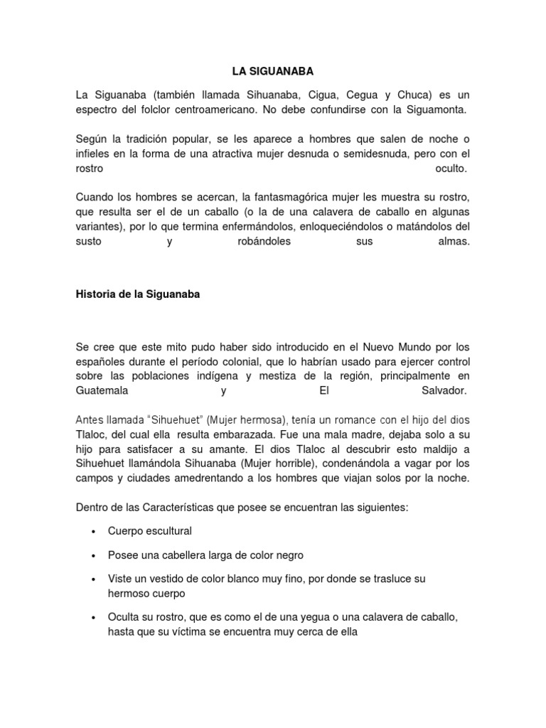 La Siguanaba | Ficción y literatura