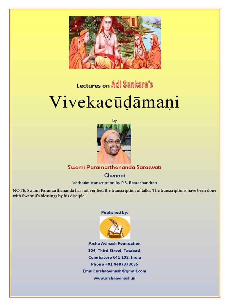 Vivekachudamani by Swami Paramarthananda.pdf | Vedanta | Bhagavad Gita