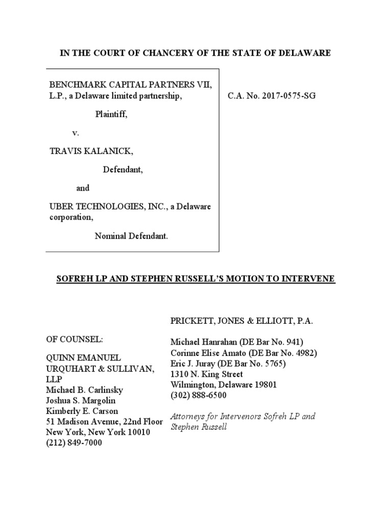 Motion To Intervene | PDF | Intervention (Law) | Board Of Directors