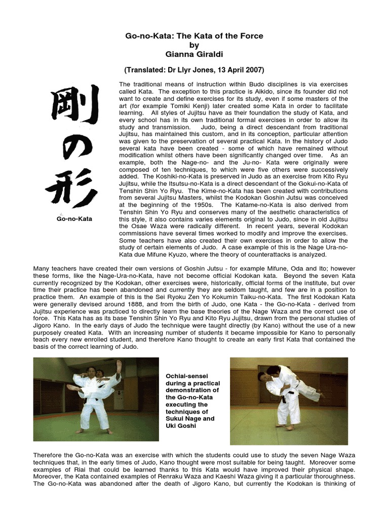 Go No Kata | PDF | Judo | Jujutsu