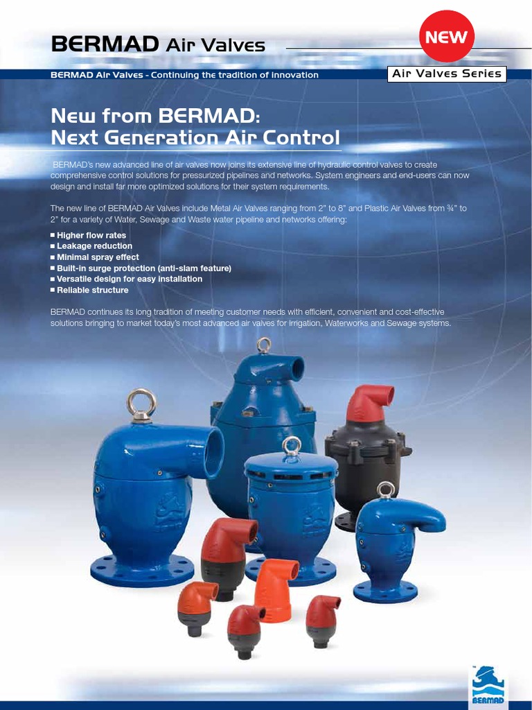 Bermad Air Valves Family PDF | PDF | Sewage | Valve