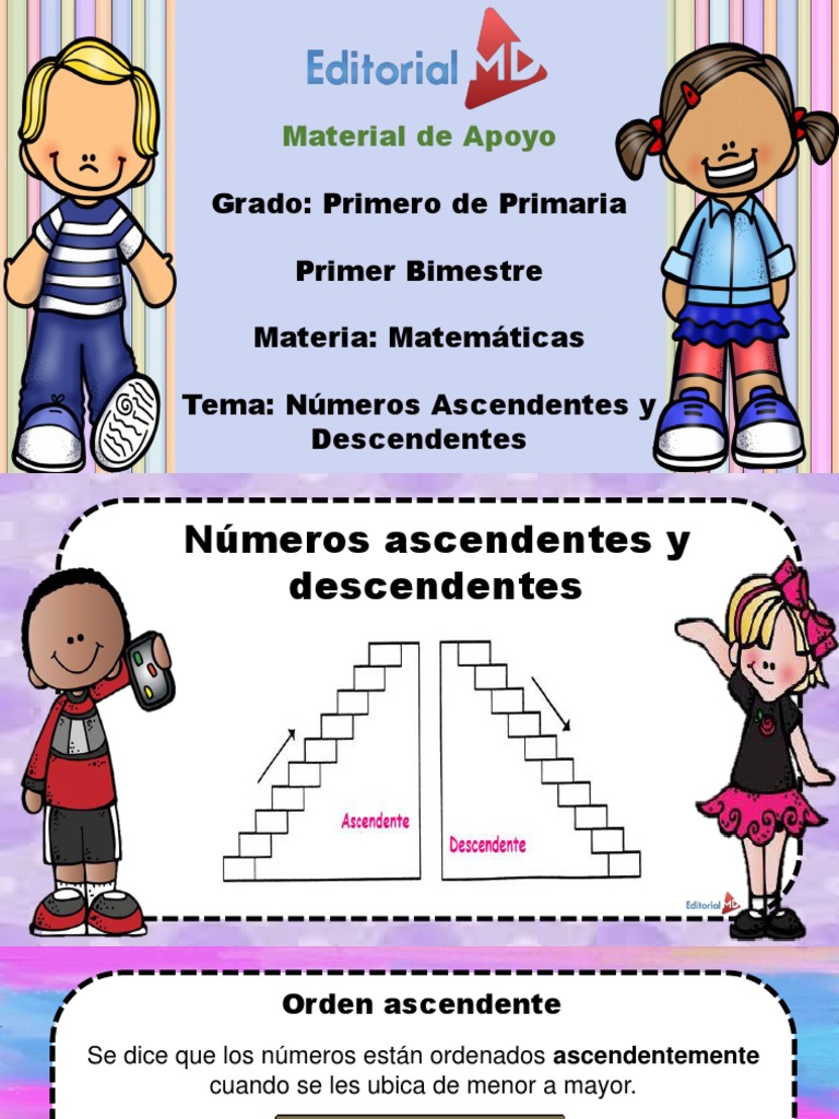 Números Ascendentes y Descendentes | PDF | Enseñanza de matemática ...