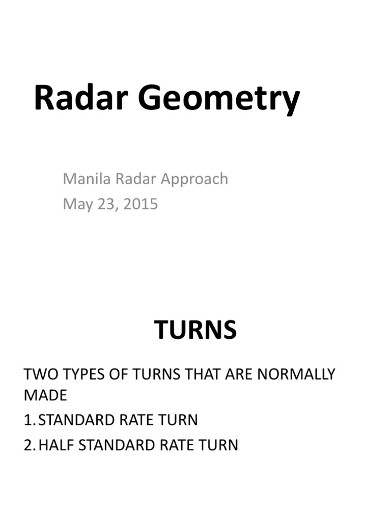 Radar Geometry: Manila Radar Approach May 23, 2015 | Download Free PDF ...