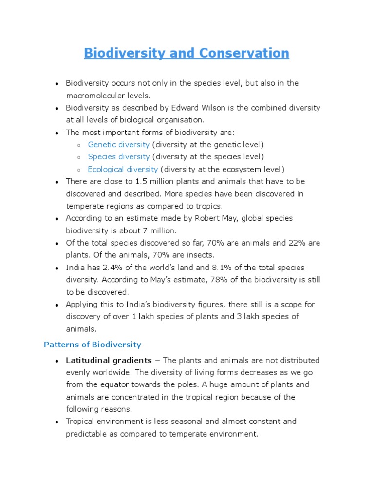 CH 15 - Google Docs Class 12 Biology | PDF | Biodiversity ...
