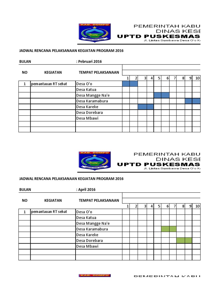 File Jadwal Kegiatan UKS | PDF